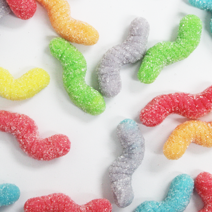 Gummi Tiny Sour Neon Worms – Eventful Sweets